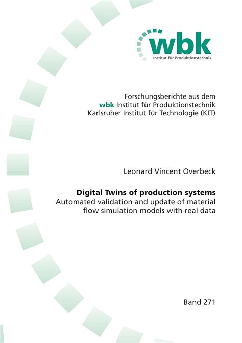 Buy Digital Twins Of Production Systems Automated Validation And
