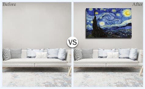 Okexckk Vincent Van Gogh Canvas Wall Art Starry Night