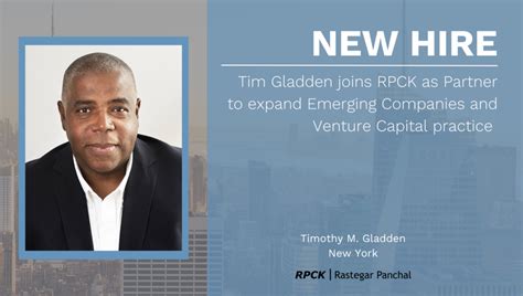 Rpck Rastegar Panchal Llp Welcomes Veteran Corporate Partner Timothy M Gladden To Expand