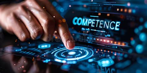 Business Professional Engaging With A Competence Framework On A Virtual