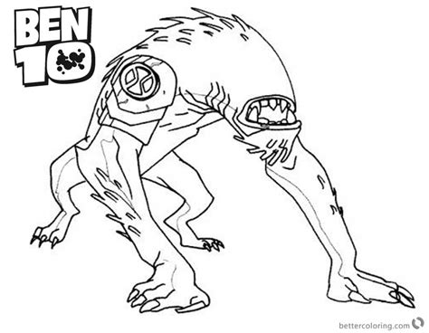 Ben 10 Wild Vine Coloring Pages Sketch Coloring Page
