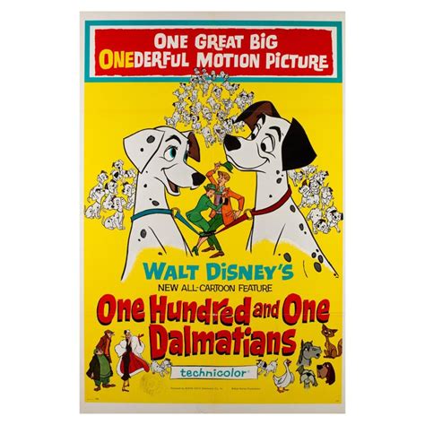 101 Dalmatians Original Film Poster Us 1961 Disney At 1stdibs