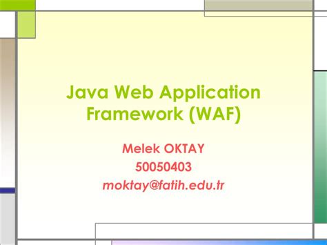 Ppt Java Web Application Framework Waf Powerpoint Presentation