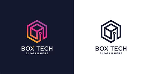 Box Tech Logo Design With Modern Concept 14662655 Vector Art At Vecteezy
