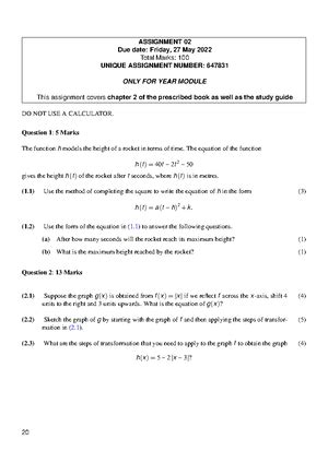 Solved Question 1 Suppose The Functions F G H R And Are De Ned As