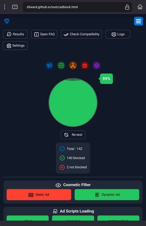 How Do I Score A 100 On D3ward Ad Blocker Test R Adblock