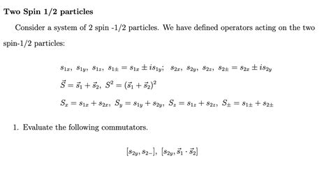 solved two spin 1 2 particles consider a system of 2 spin