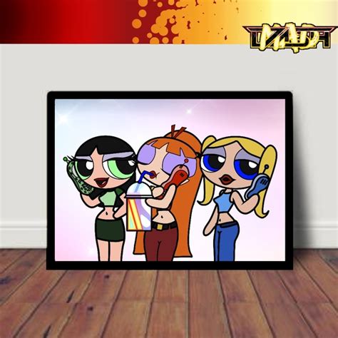 Cartoon Network Art Powerpuff Girls Z Mall Scene Teenage Ppg The