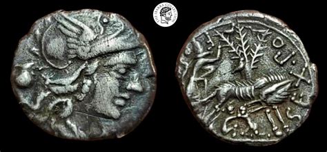 Sex Pompeius Fostlus 137 Bc Ar Denarius Rome Mint Avf Roman Republican Coins