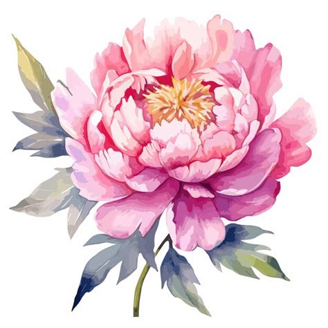 Premium Vector Welcome Spring Pink Flower Watercolor On White Background