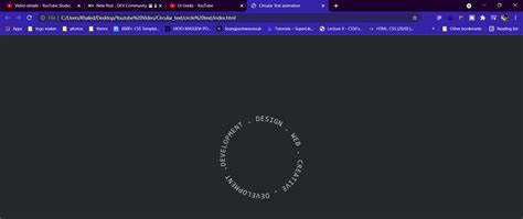 Rotate Circular Text Animation Using HTML CSS CircleType JS DEV Community