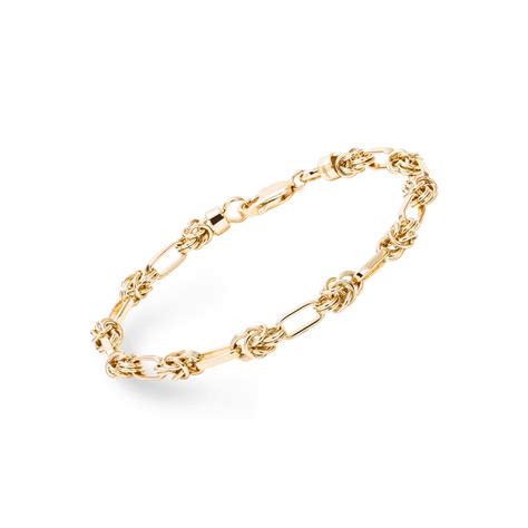 Knot And Loop Link Yellow Gold Bracelet Jeweller In Harrogate