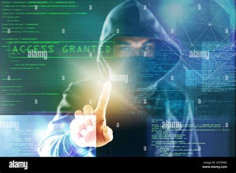 Code Overlay Hacker And Fingerprint Of Man For Programming Coding And