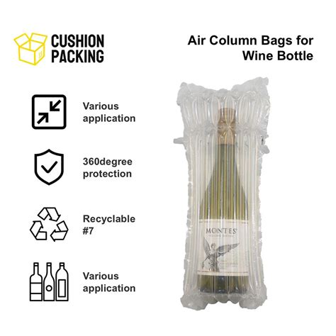 Inflatable Wine Bottle Protector Bags Cushion Packing