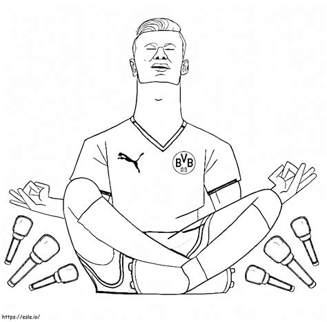 Coloriage Erling Haaland Imprimable Gratuitement à Imprimer Dessin