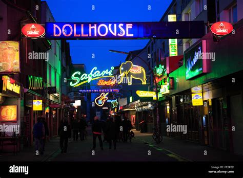 Redlight District St Pauli Grosse Freiheit Near Reeperbahn Hamburg