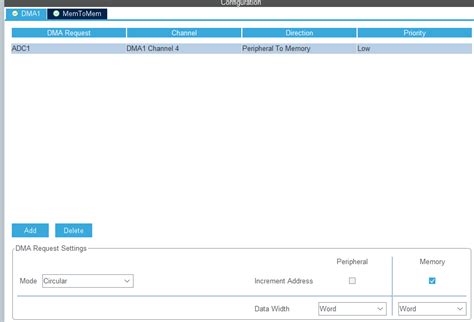 Correct Adc Settings For Dma Stmicroelectronics Community