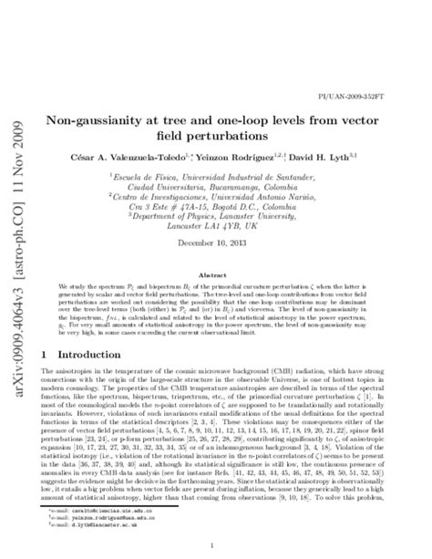 Pdf Non Gaussianity From Vector Field Perturbations In Curvature