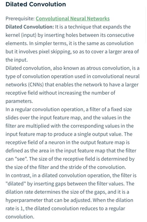Unit 2 Dilated Transposed Dilated Convolution Prerequisite Convolutional Neural Networks