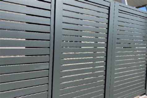 Aluminium Horizontal Slat Sliding Gate 1200mm H Online Fence Supplies