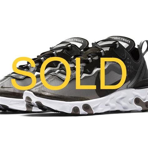 Sold Nike React Element ‘87 Black Anthracite Depop