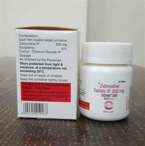 Zidovudine Zidine 300mg Tablets At ₹ 700 Bottle Antiretrovirals In