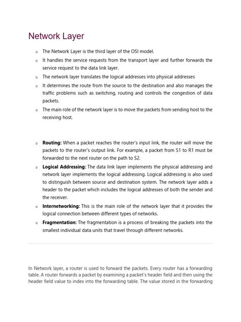 network layer pdf routing internet protocols