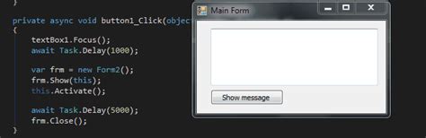C Bringing A Windows Form Form To The Front Without Minimising Other Windows Stack Overflow