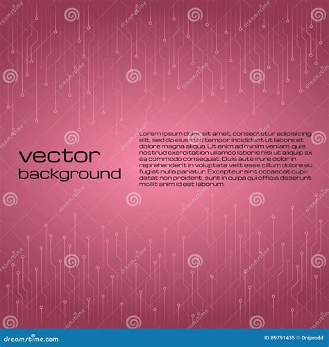Abstract Technological Pink Background With Elements Of The Microchip Stock Vector