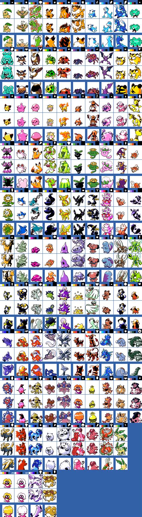 Pokemon Crystal Pokedex Sprites