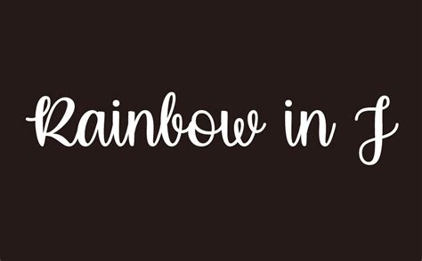 Rainbow In June Font Font Tr