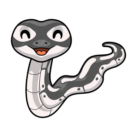 Premium Vector Cute Axanthic Ball Python Cartoon