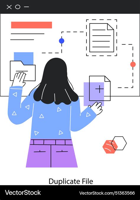 Duplicate File Royalty Free Vector Image Vectorstock