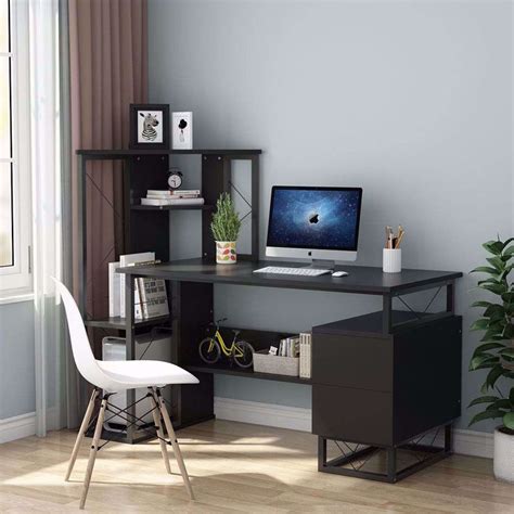 Free Day Shipping Buy Tribesigns Computer Desk With Drawers Inches Functional Writing
