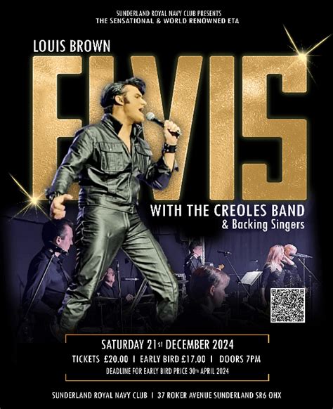 Louis Brown A Truly Young Elvis At Royal Navy Club Event Tickets From