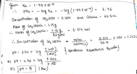 [Solved] Calculate the pH of a solution prepared by dissolving 1.15 g of... | Course Hero