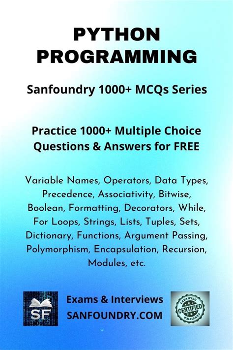1000 Python Programming Mcq Questions For Interview Preparation