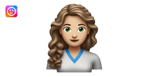 Create A Female Pe Teacher Emoji She Must Have Long Brown Volumed