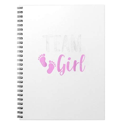 Gender Reveal Team Girl Matching Family Baby Party Notebook Tap Click To Get Yours Right Now