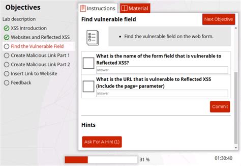 Example Of Tasks In The XSS Lab Download Scientific Diagram
