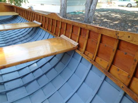 Classic Wooden Boat Row Boat Rowing Skiff Antique Outboard Antique