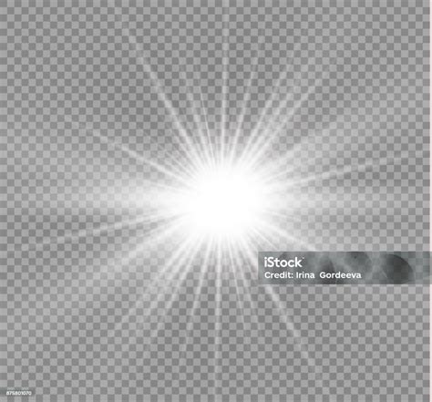 노 빛 효과입니다 반짝와 스타 버스트입니다 벡터 일러스트 레이 션 광선에 대한 스톡 벡터 아트 및 기타 이미지 광선 광학 작용 높은 키 Istock