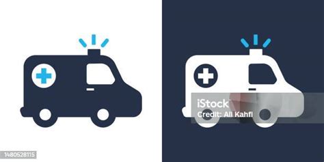 구급차 아이콘입니다 단색 아이콘 벡터 그림입니다 웹 사이트 디자인 로고 앱 템플릿 Ui 등 사고와 재해에 대한 스톡 벡터 아트 및 기타 이미지 Istock