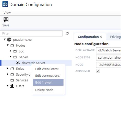 Internal Control Center Firewall