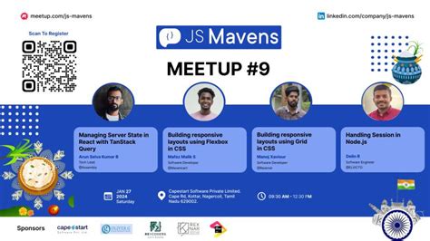 Anon Bianco On Linkedin Jan 2024s Js Mavens Meetup Will Take Place At Capestart Kottar Office On