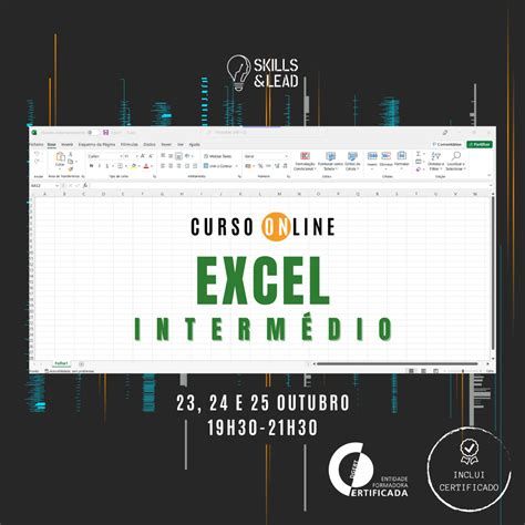 curso de excel intermédio certificado online e em direto