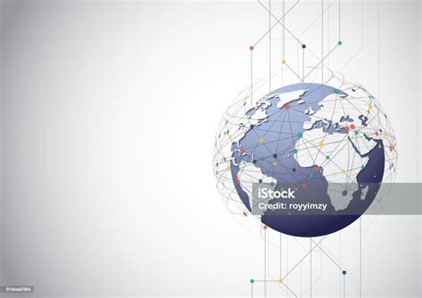 글로벌 네트워크 연결입니다 세계 지도 포인트와 라인 구성의 개념은 글로벌 비즈니스 벡터 일러스트 레이 션 비즈니스에 대한 스톡 벡터 아트 및 기타 이미지 Istock