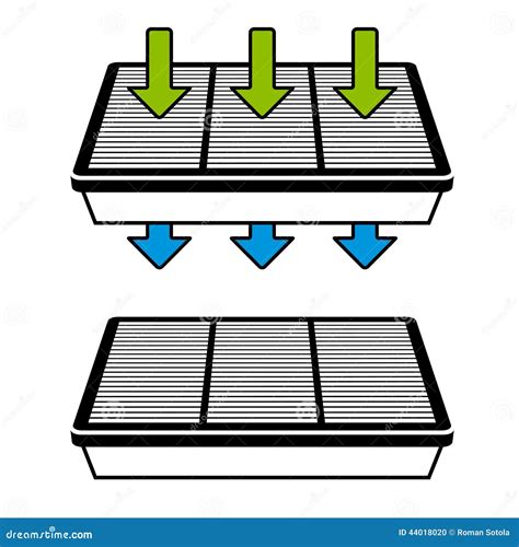 Air Filter Flow Symbols Stock Vector Illustration Of Automotive 44018020