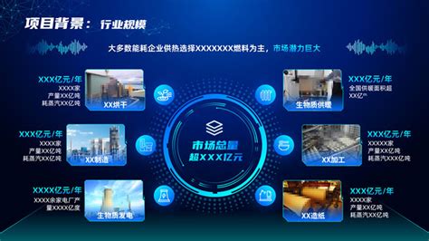 蓝色科技风新能源项目介绍ppt模板 商务模板 51ppt模板网