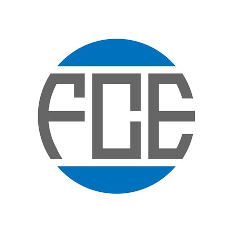 Fce Letter Logo Design On White Background Fce Creative Initials